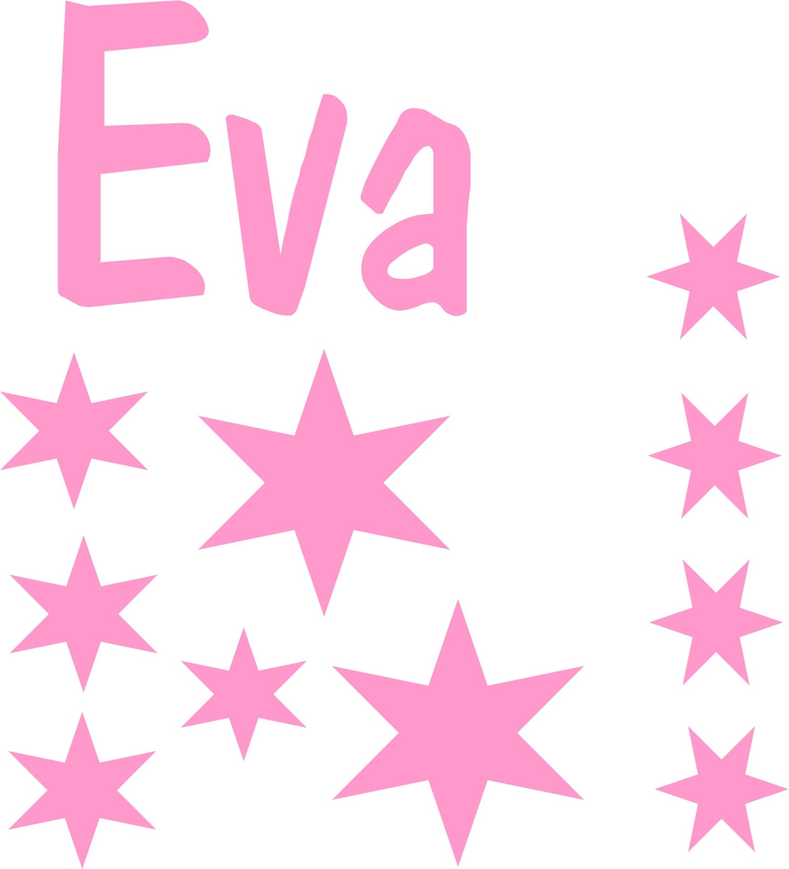 Personalised Name stars boys girls childs bedroom custom | Etsy