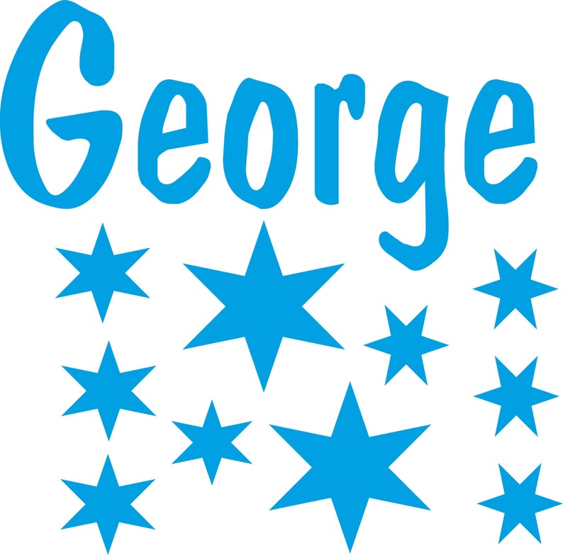 Personalised Name Stars Boys Girls Childs Bedroom Custom - Etsy