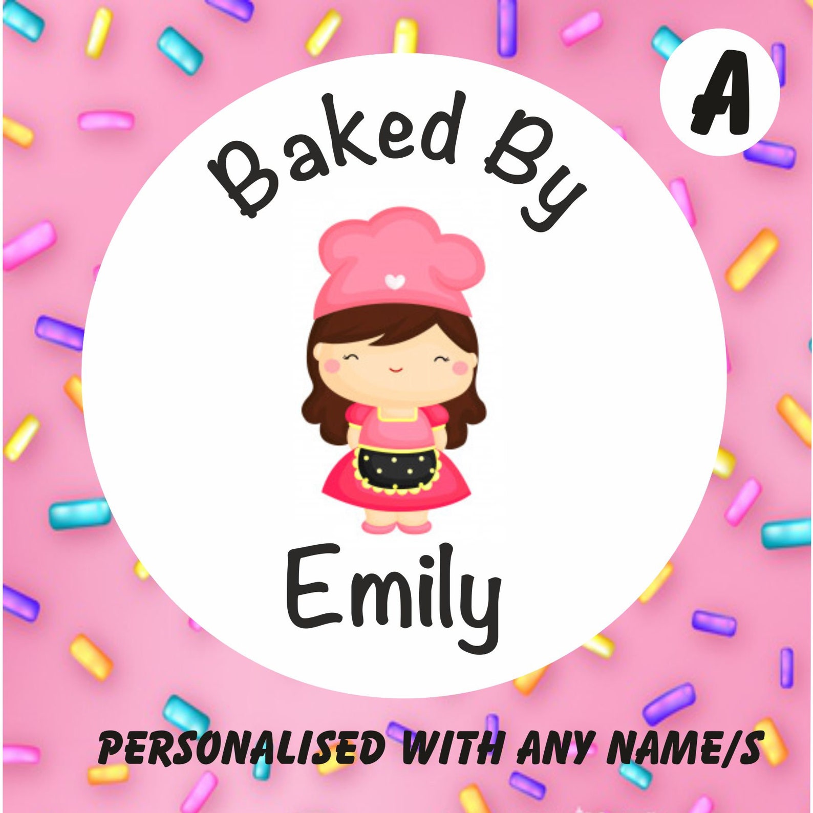 48 Personalised Childrens Home Baking Stickers Labels ,cakes, Cake Box ...