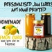 39 Personalised Lemon Curd Jar Labels Stickers, Perfect for All Your ...