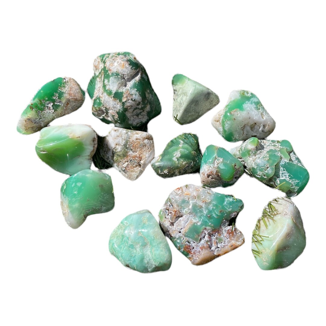 Reiki Charged Chrysoprase Tumble Stone, Taurus, May, Chrysoprase ...