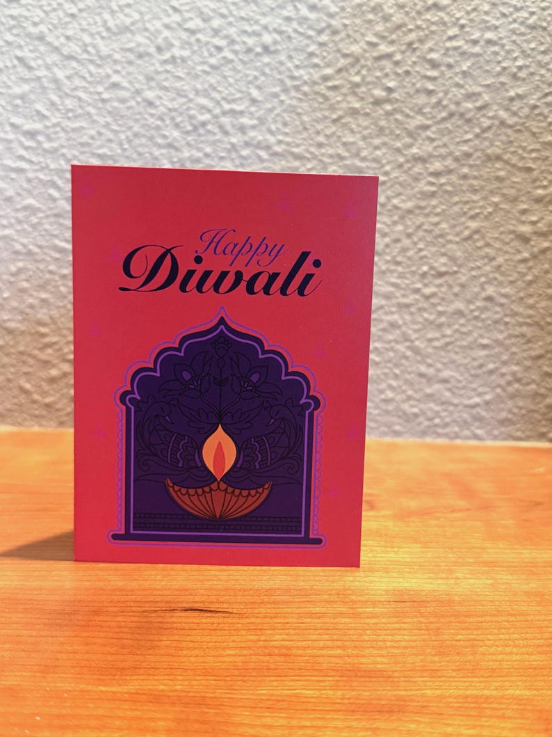 Happy Diwali Card With Envelope Handmade Indian Festival Cards for ...