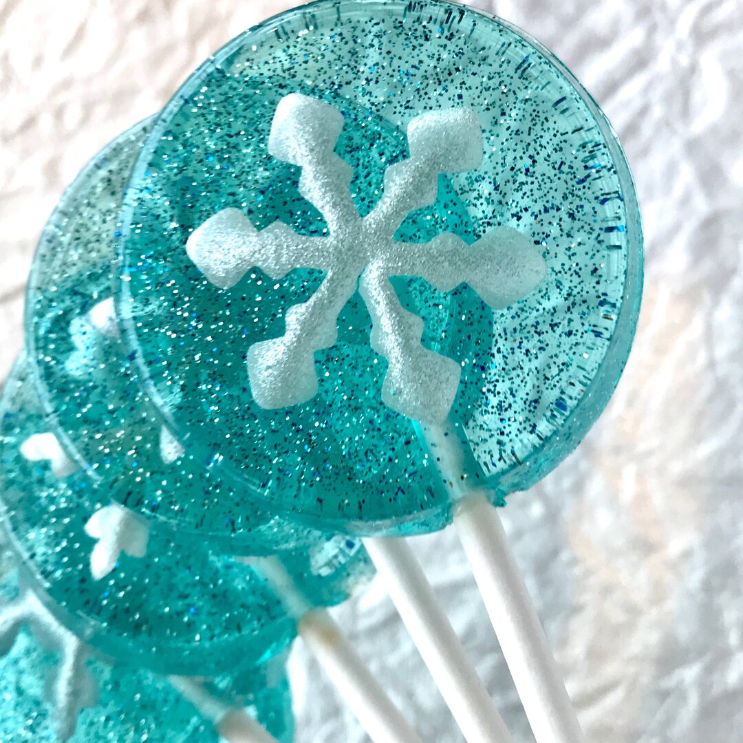 Shimmer Snowflake Lollipops 5-piece Set by I Want Candy! - Etsy