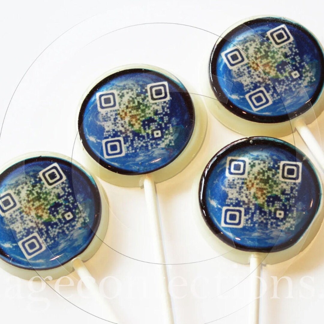 QR Code Lollipops 5-piece Set by I Want Candy! - Etsy