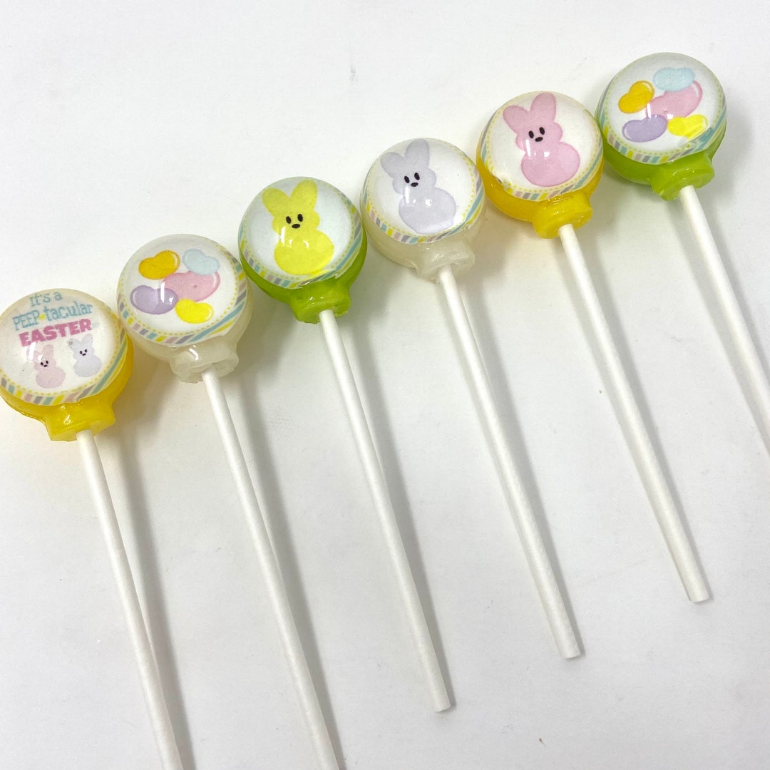 Easter Peep Lollipops 6-piece Set by I Want Candy! - Etsy