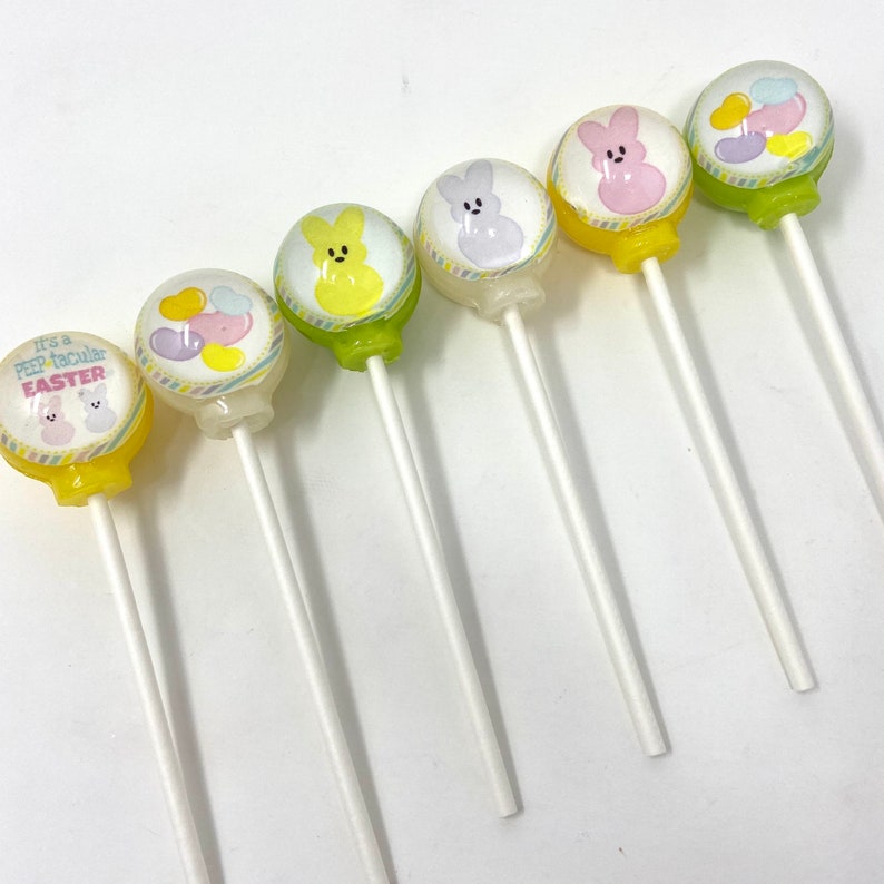 Easter Peep Lollipops 6-piece Set by I Want Candy! - Etsy