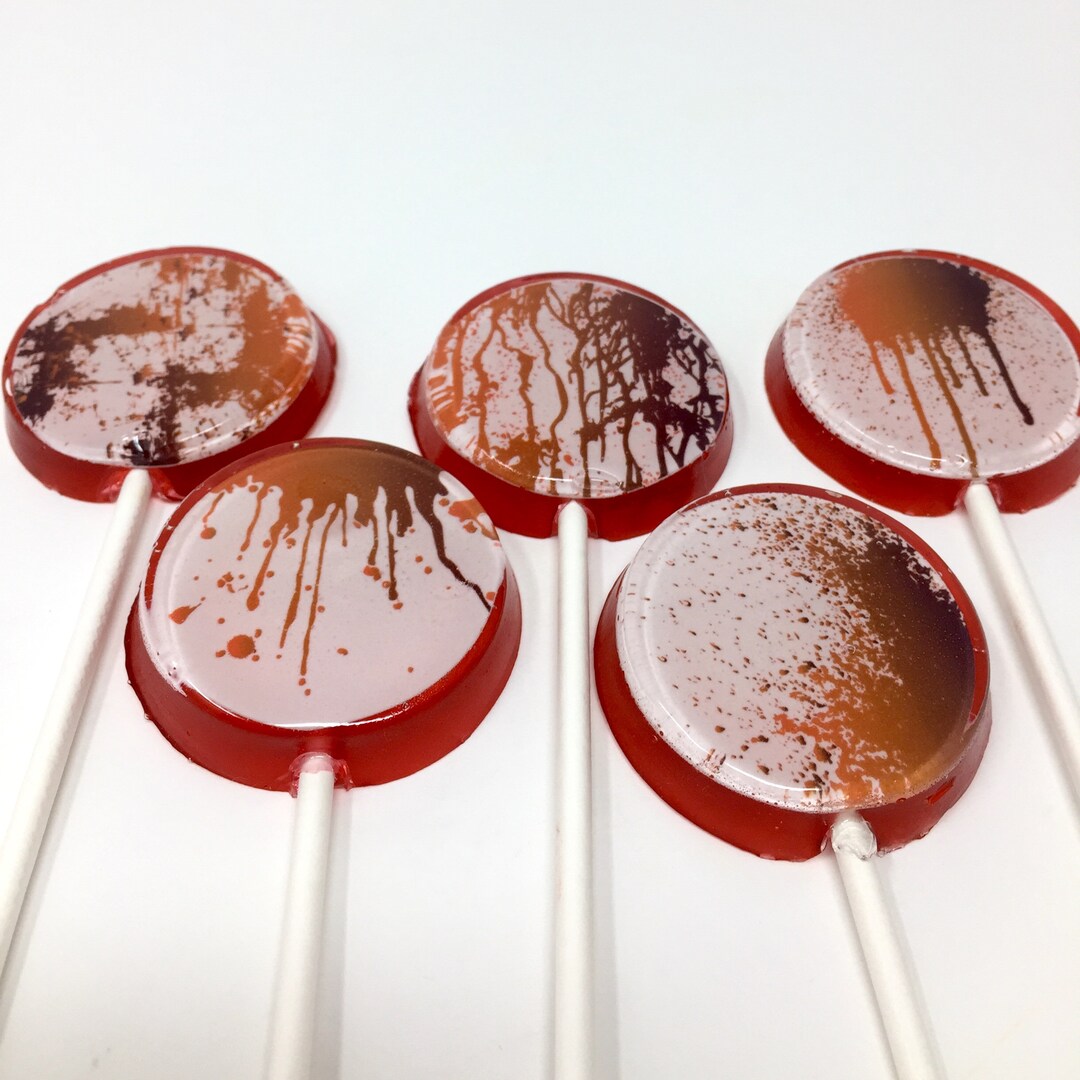 Blood Spatter Lollipops 5-piece Set by I Want Candy! - Etsy