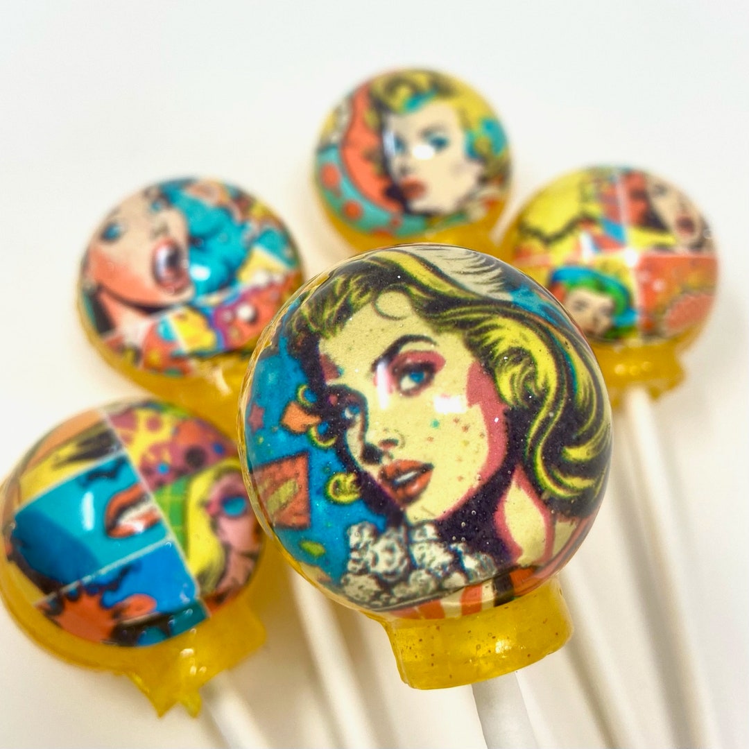 Pop Art Lollipops 6-piece Set From I Want Candy! - Etsy