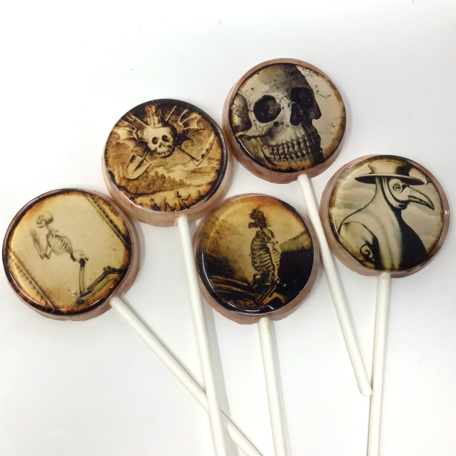 Gruesome Skeleton Lollipop 5-piece Set by I Want Candy - Etsy