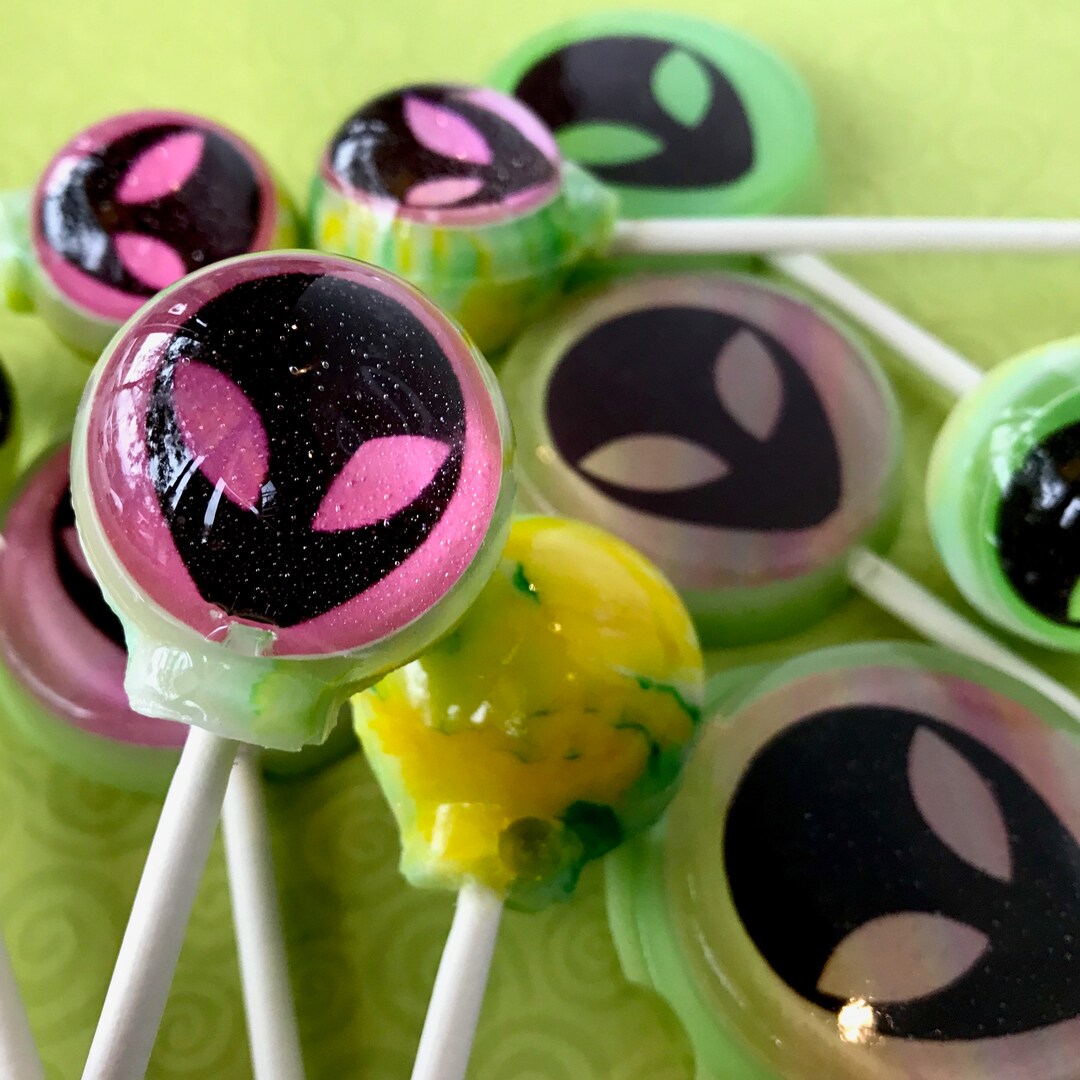 Alien Lollipops 6-piece Set by I Want Candy! - Etsy