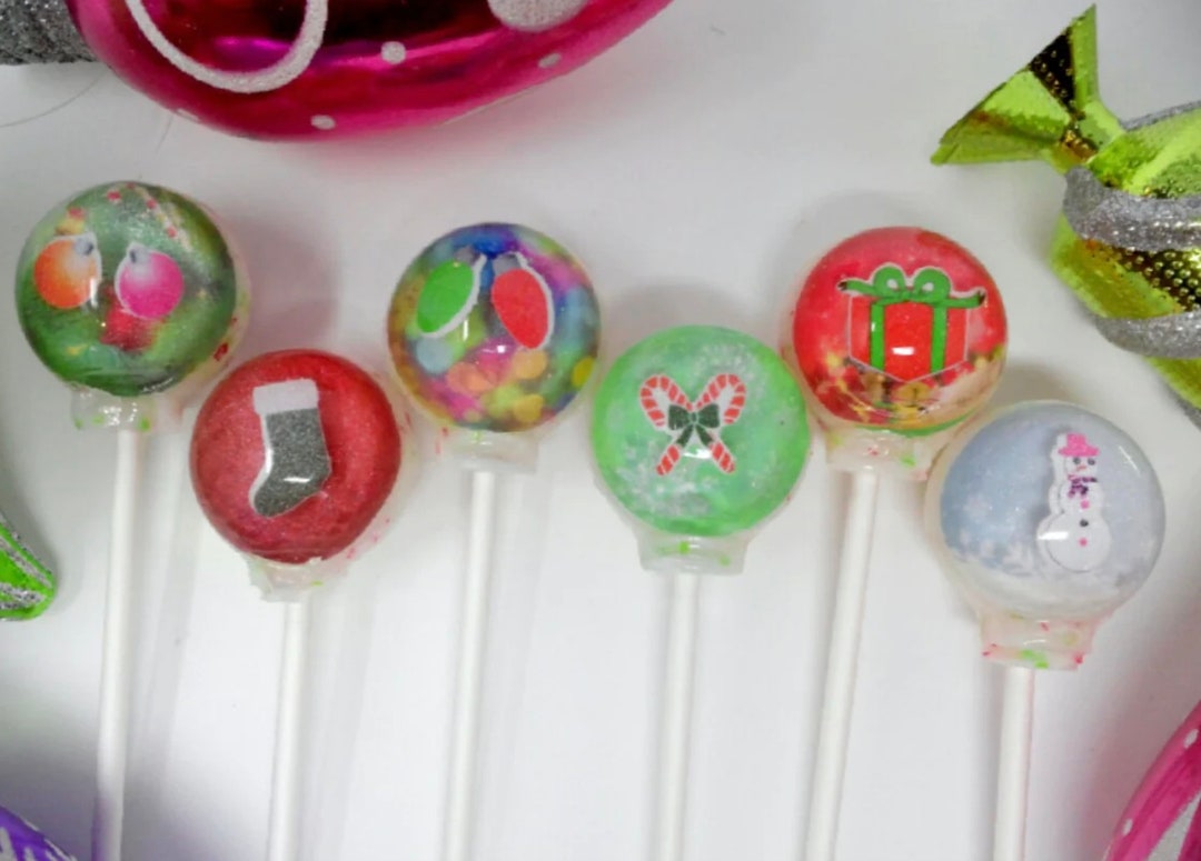 Snow Globe 3 Dimensional Lollipops 6-piece Set by I Want Candy! - Etsy