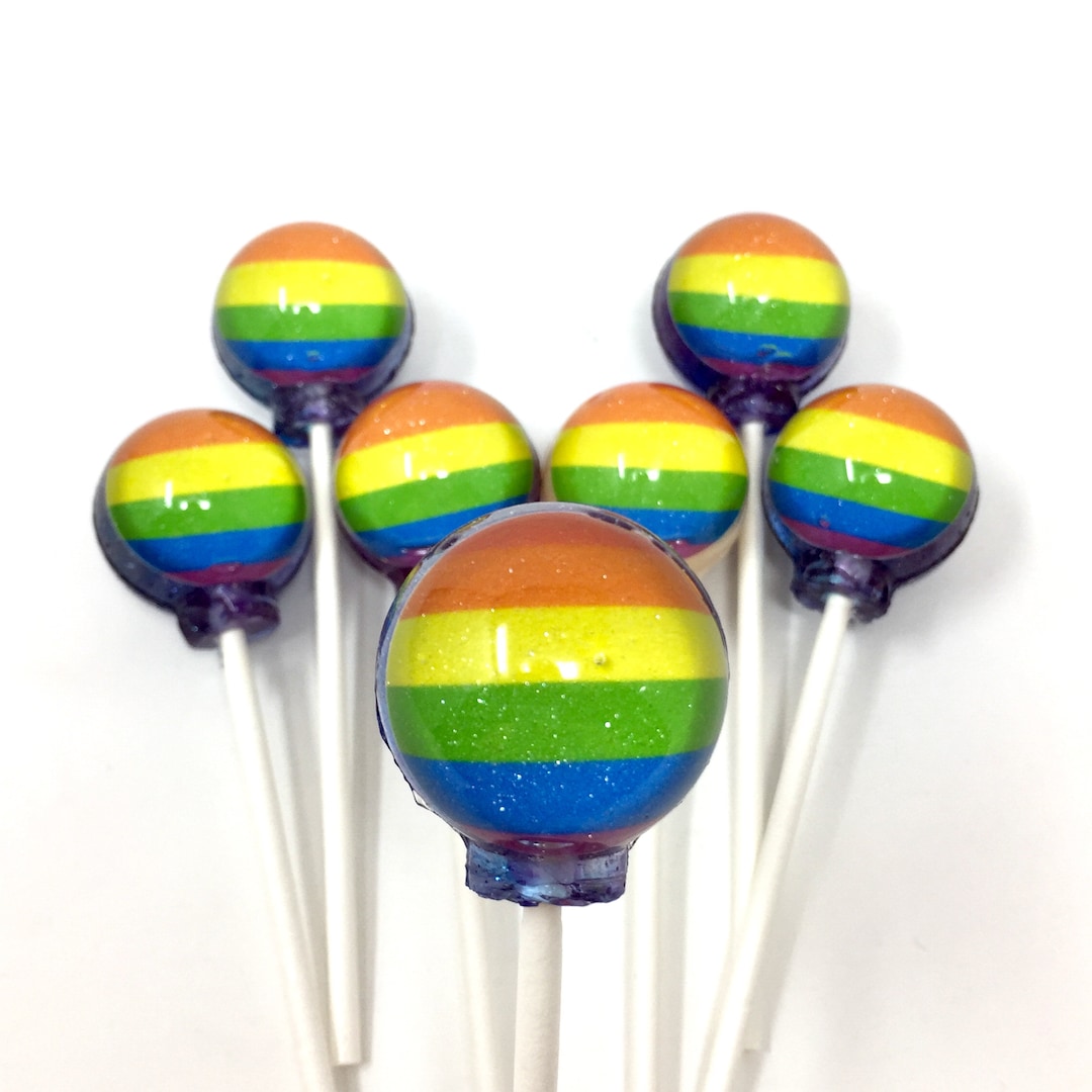 LGBTQIA Pride Flag Lollipops 6-piece Set by I Want Candy! - Etsy