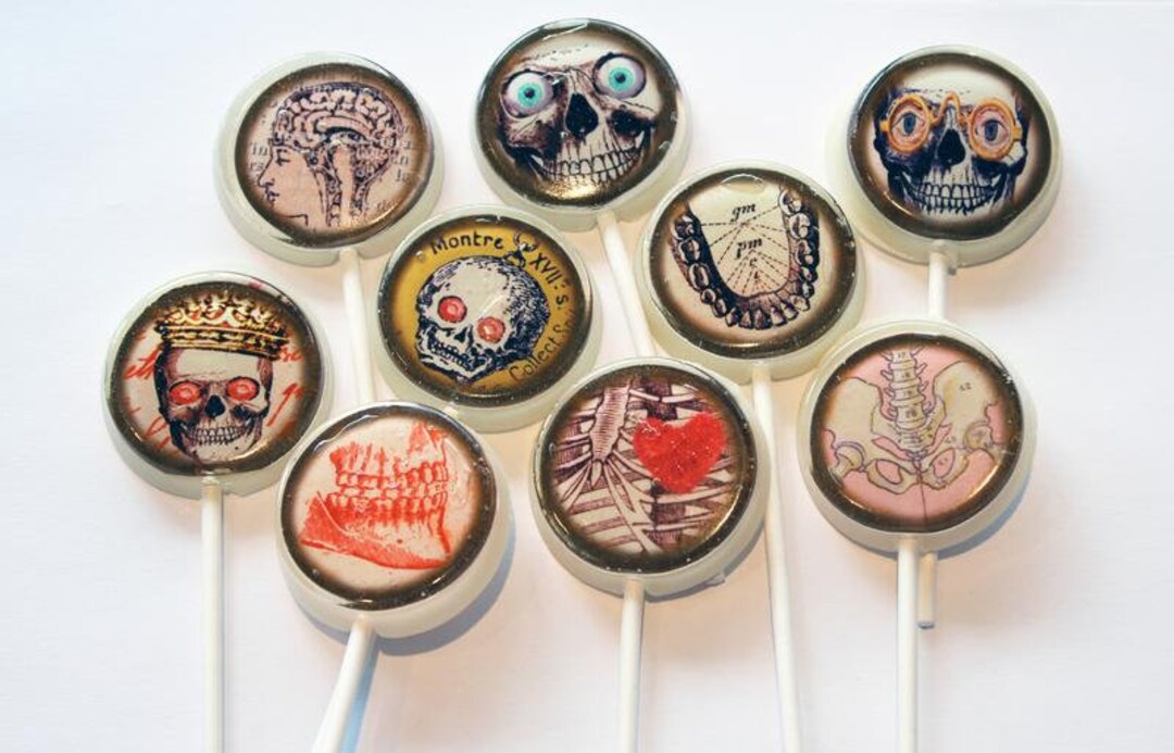 Skull Bone Lollipops 5-piece Set by I Want Candy! - Etsy