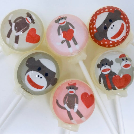 Sock Monkey Lollipops 6-piece Set by I Want Candy - Etsy