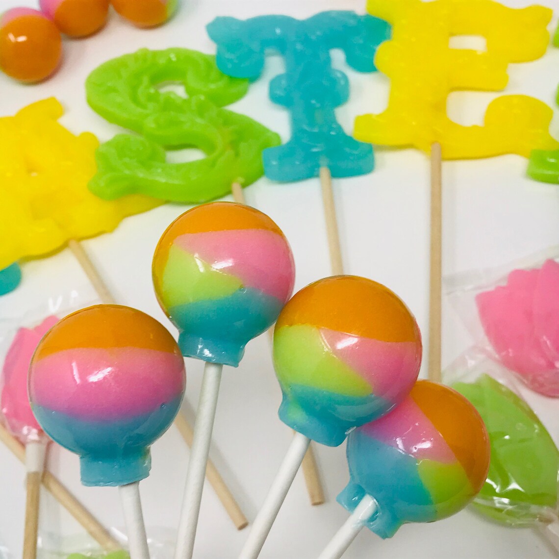 Rainbow Sherbet Lollipops 6-piece Set by I Want Candy - Etsy