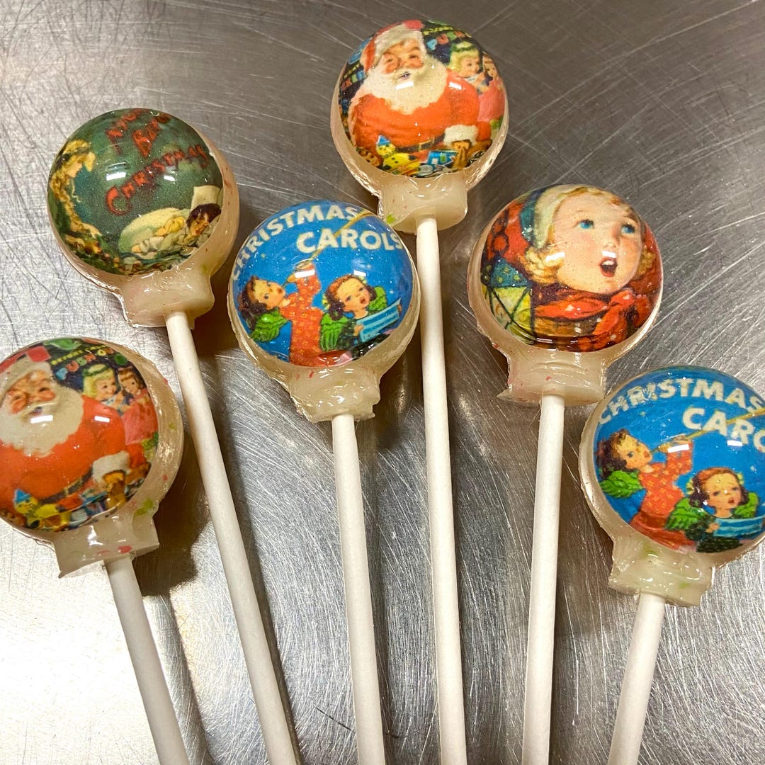 Vintage Christmas Story Book Covers Lollipops 6-piece Set by I Want ...