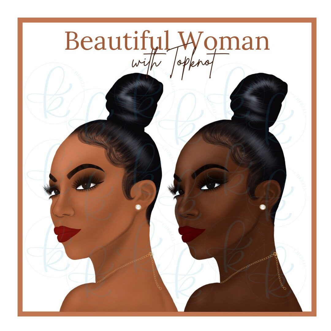 Beautiful African American Woman Clipart With Glasses and - Etsy