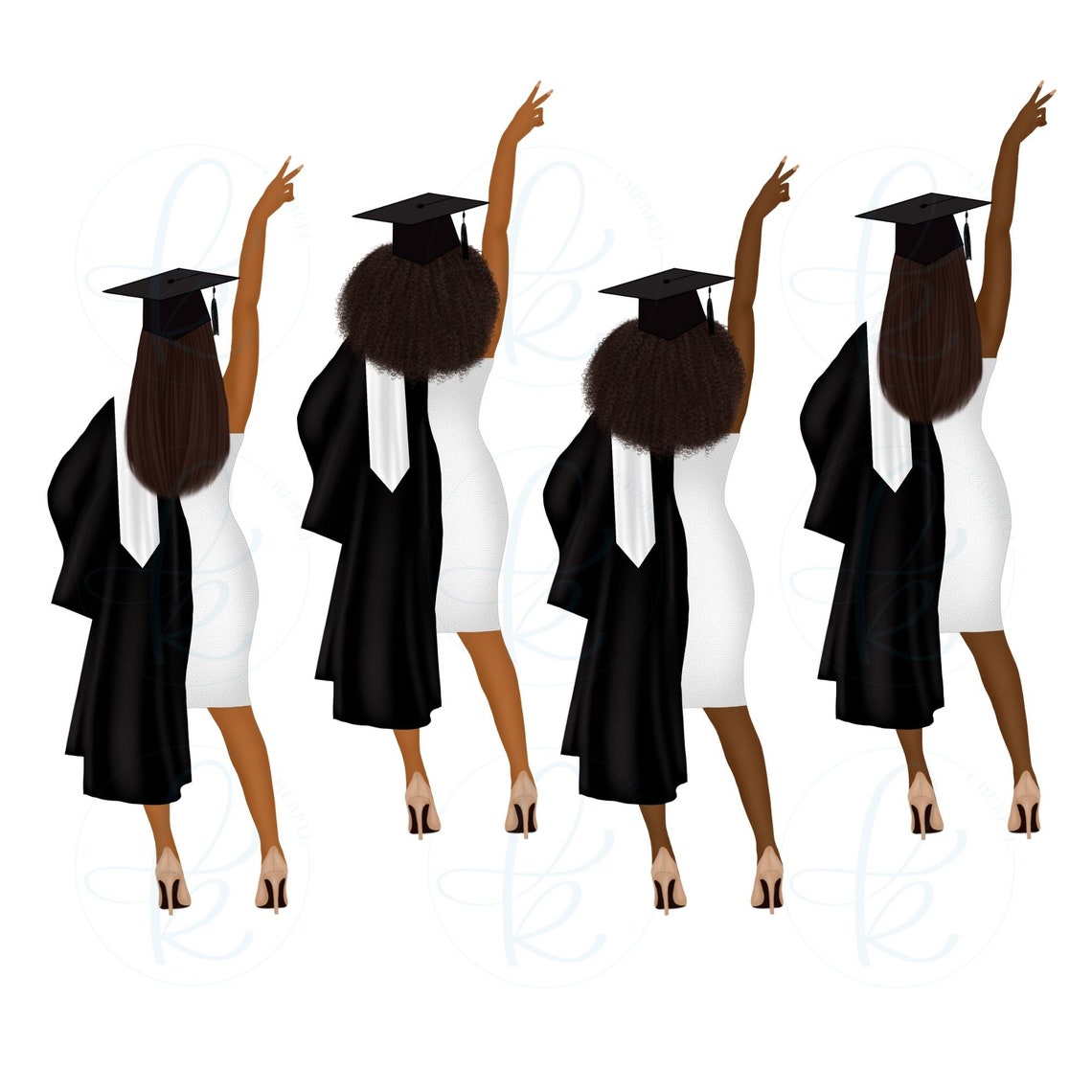 African American Woman Graduate | Graduation Day | Journal Clipart - Etsy