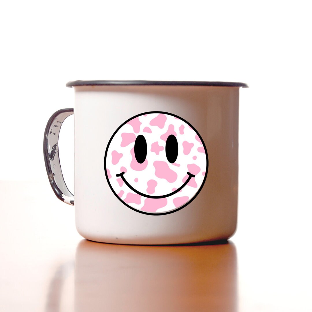 Smiley Face Pink Cow Print PNG Digital File - Etsy
