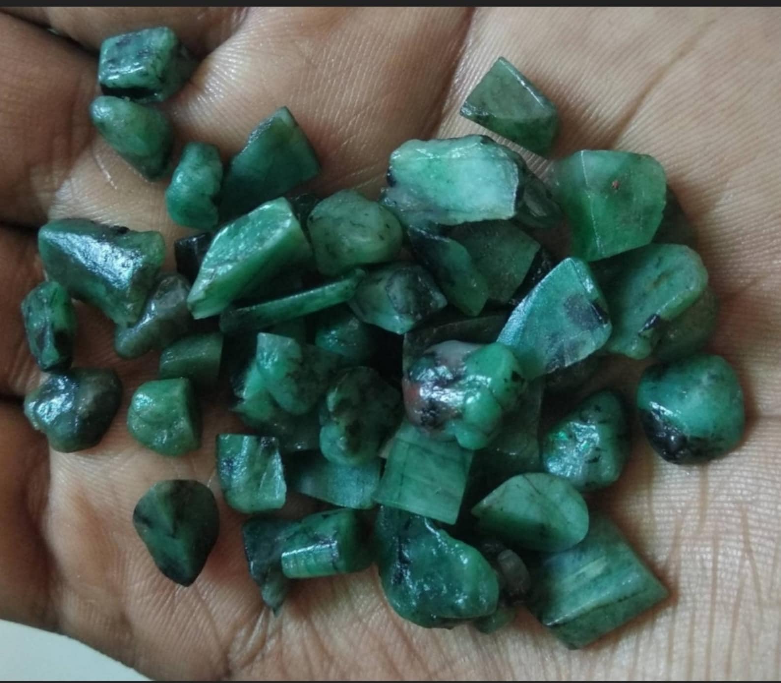 30 Pcs/natural Emerald Understand/earth Mined Emerald/big Emerald Green ...