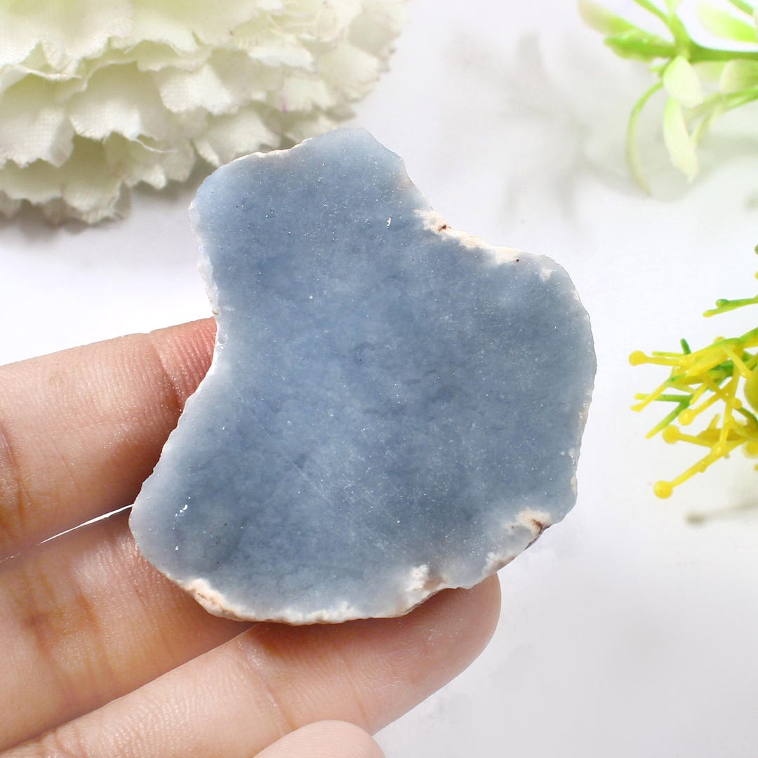 Angelite Raw Slice Unique Quality Natural Angelite Rough High Quality ...