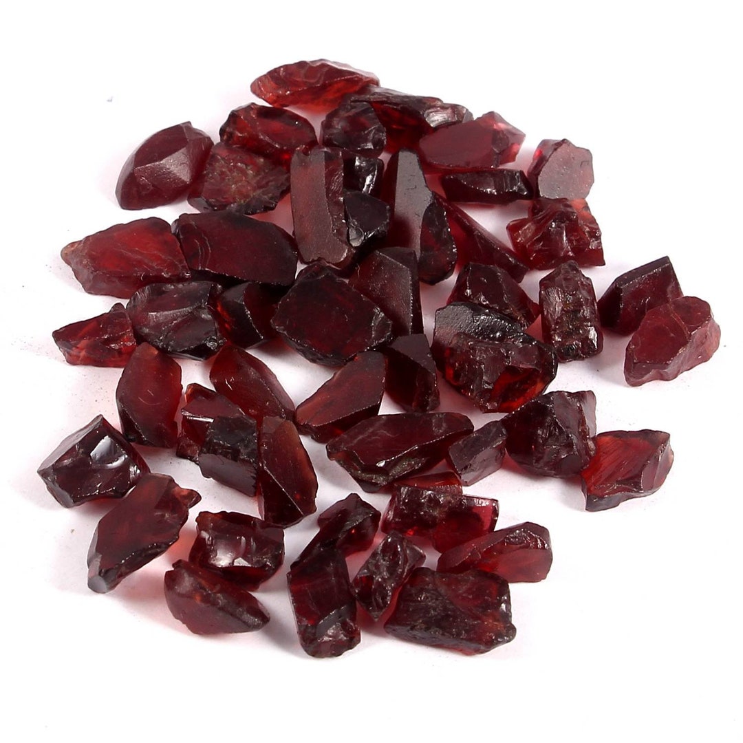 50 Pec\natural Red Garnet Rough Gemstone\red Garnet Specimens\raw ...