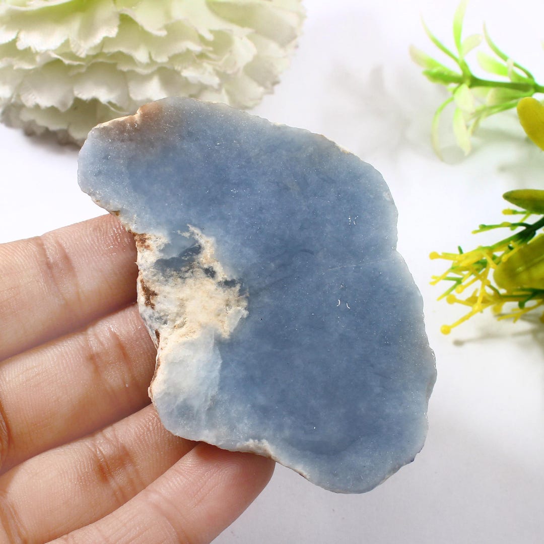 Angelite Raw Slice Unique Quality Natural Angelite Rough High Quality ...