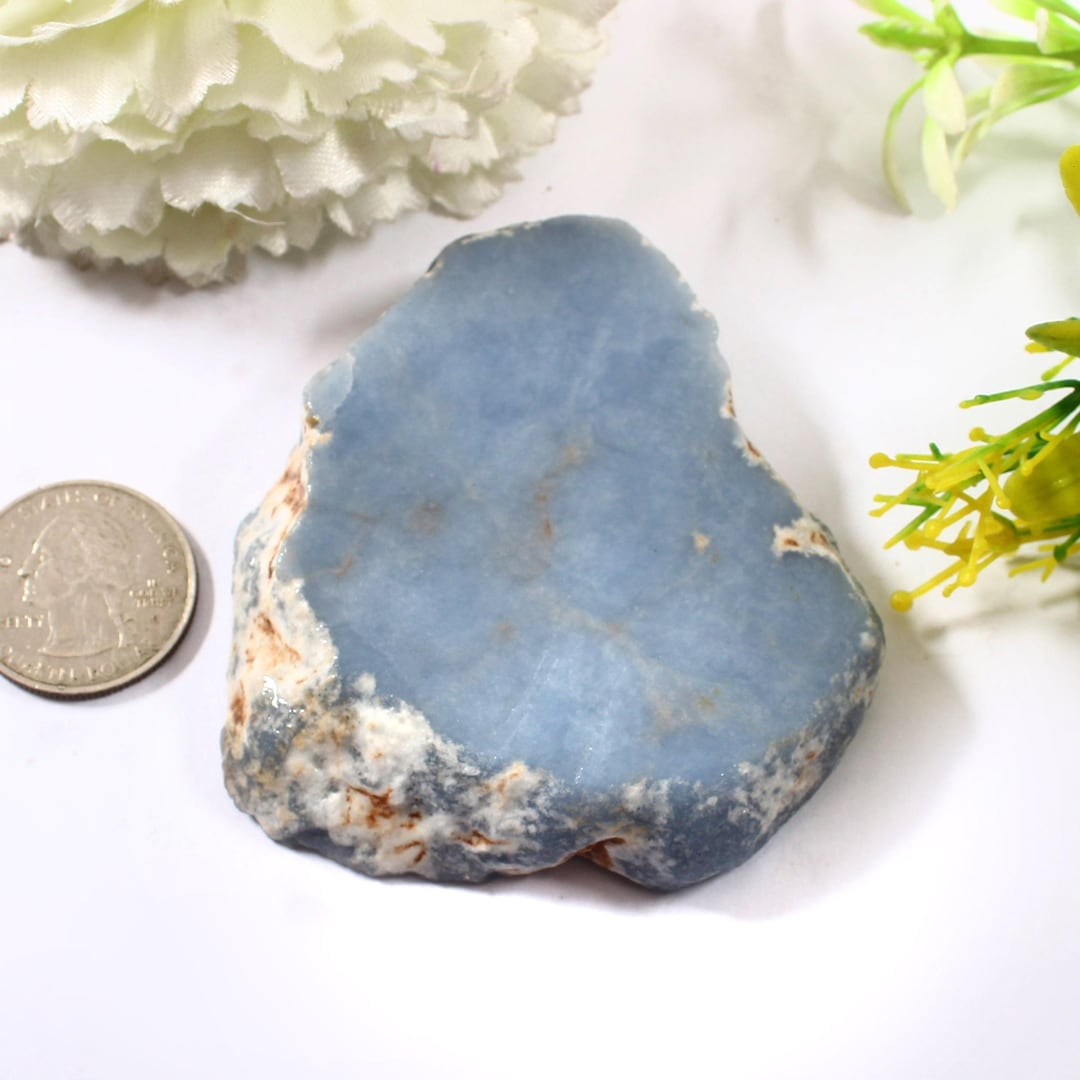 Angelite Raw Slice Unique Quality Natural Angelite Rough High Quality ...