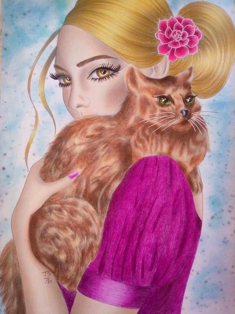 My Dear Cat Lady Coloring Page for Adults Instant Download - Etsy