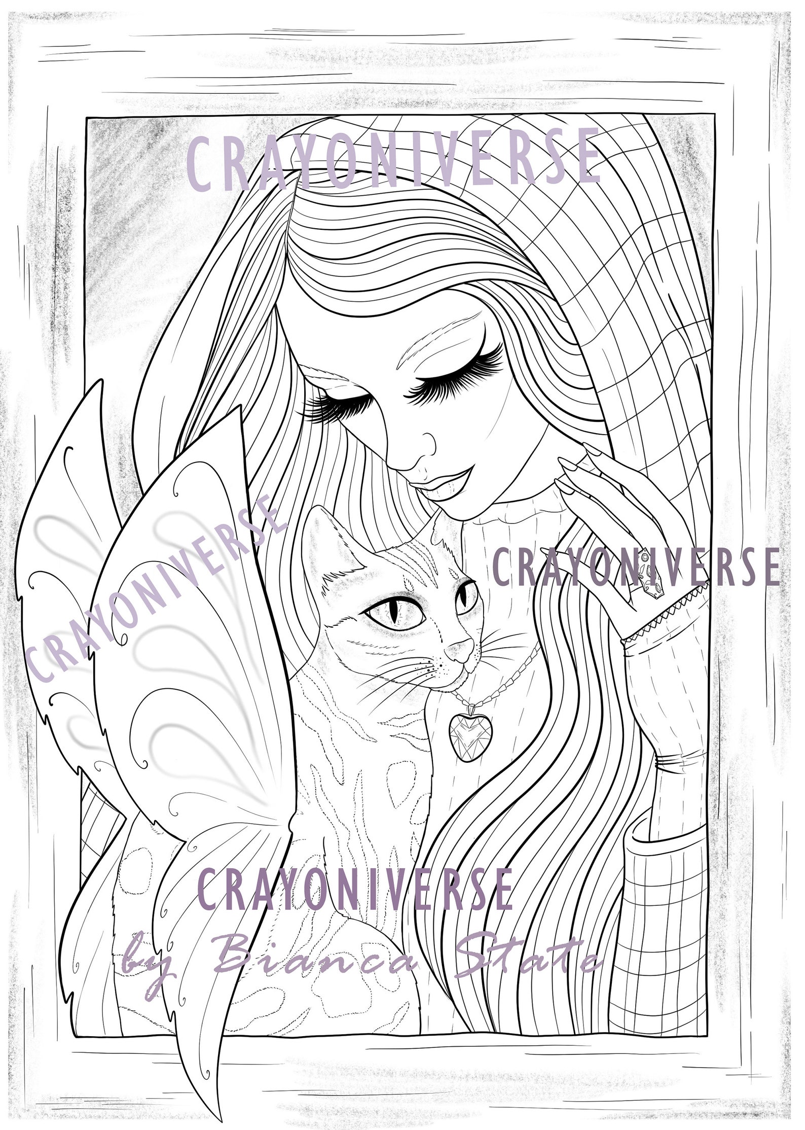 PDF Lineart Coloring Book brightness by Bianca - Etsy