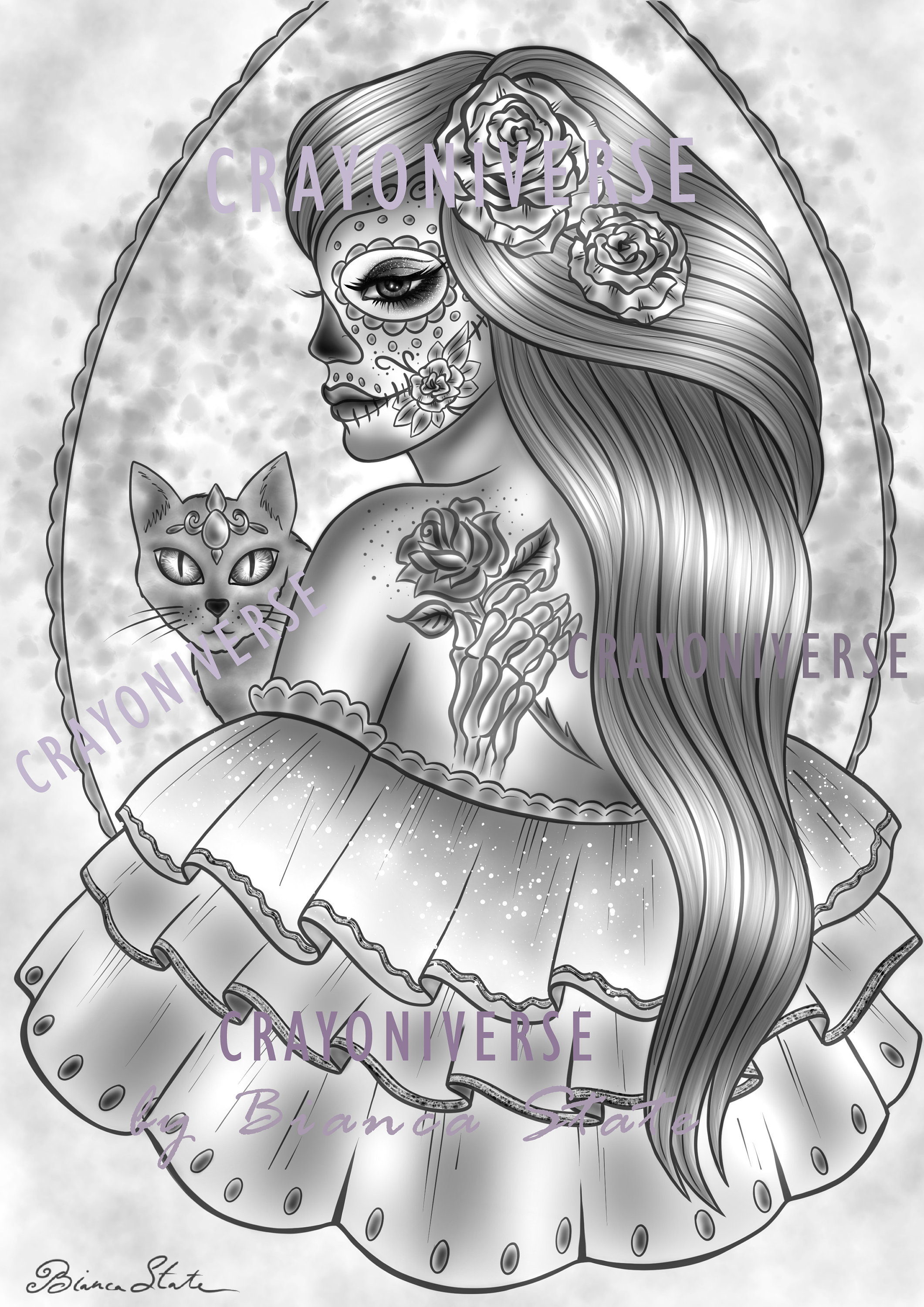 Abigail Coloring Page for Adults Instant Download - Etsy UK
