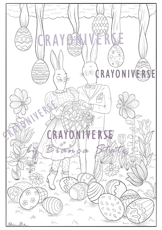 Vintage Easter Bunny Coloring Page [2025]