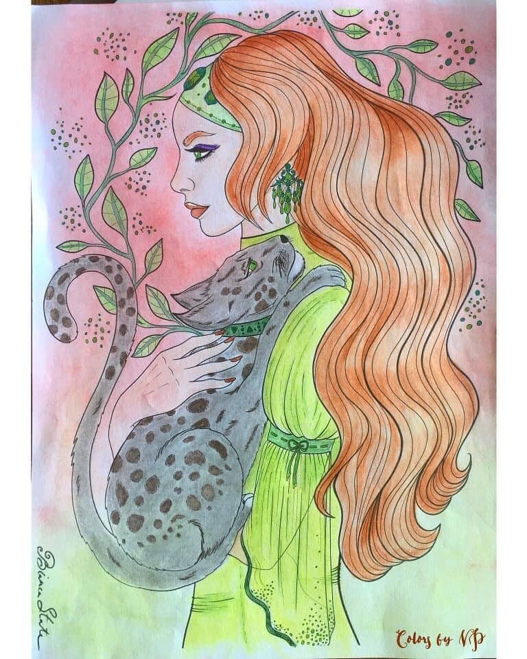 Cassandras Friend Coloring Page For Adults Instant Download Etsy