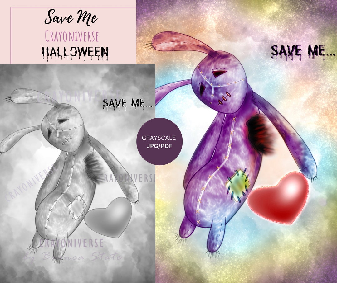 Save Me - Coloring Page for Adults * Instant Download * Printable ...