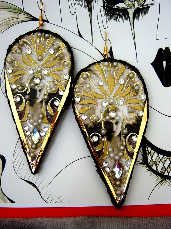 Prague Design Art Nouveau Flapper Ziegfeld Follies Dangle Drop - Etsy
