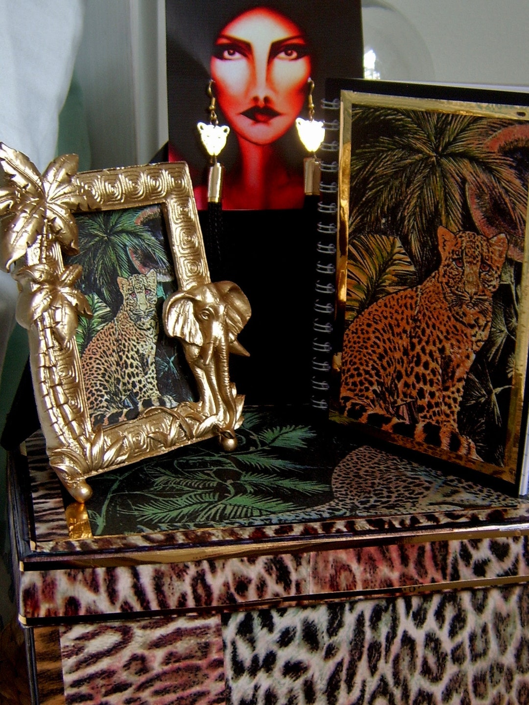 Leopard Lovers Print Collection Gift Box Gold Notebook - Etsy