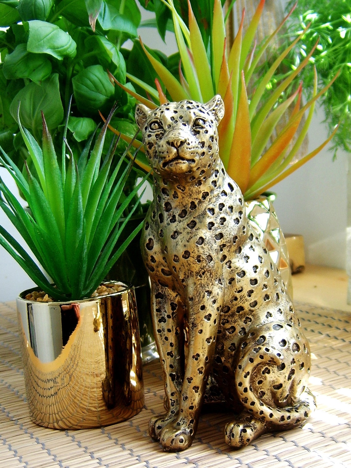 Leopard Head Pot Planter Candle Collection Gift Box Gold - Etsy UK
