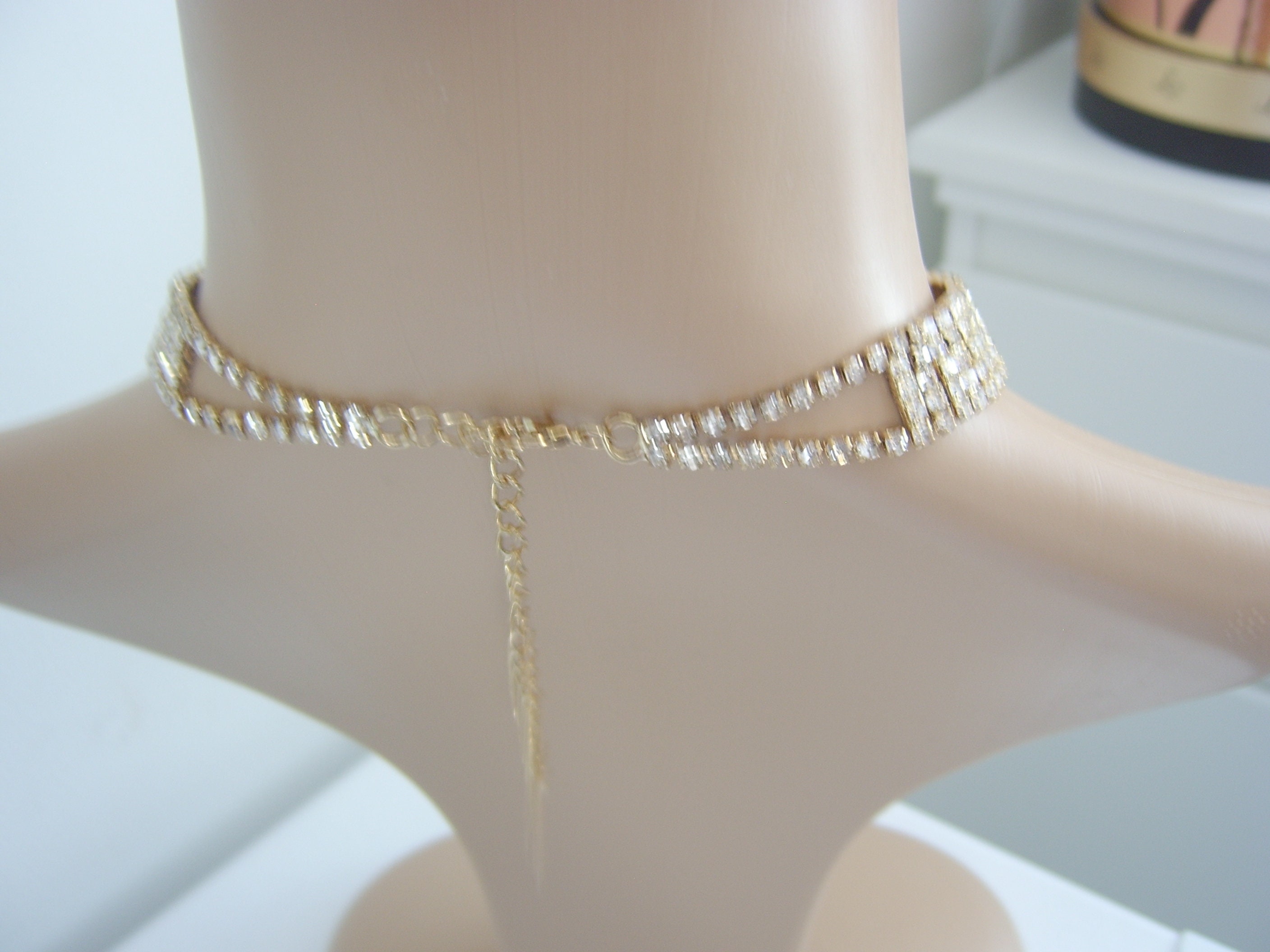 Art Deco Flapper Waterfall Showgirl Choker Necklace Theatrical Costume ...