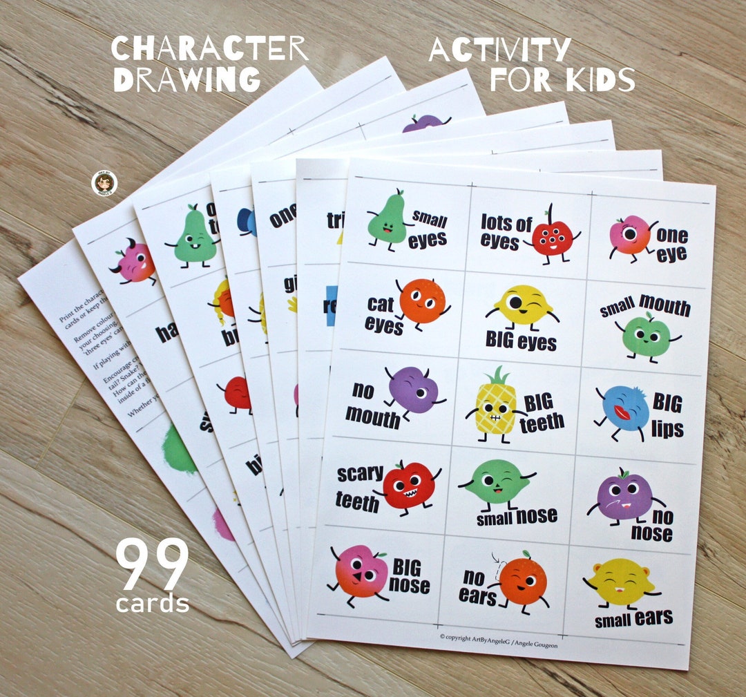 Character Drawing Activity for Kids Art Game Kid Activities Printable ...
