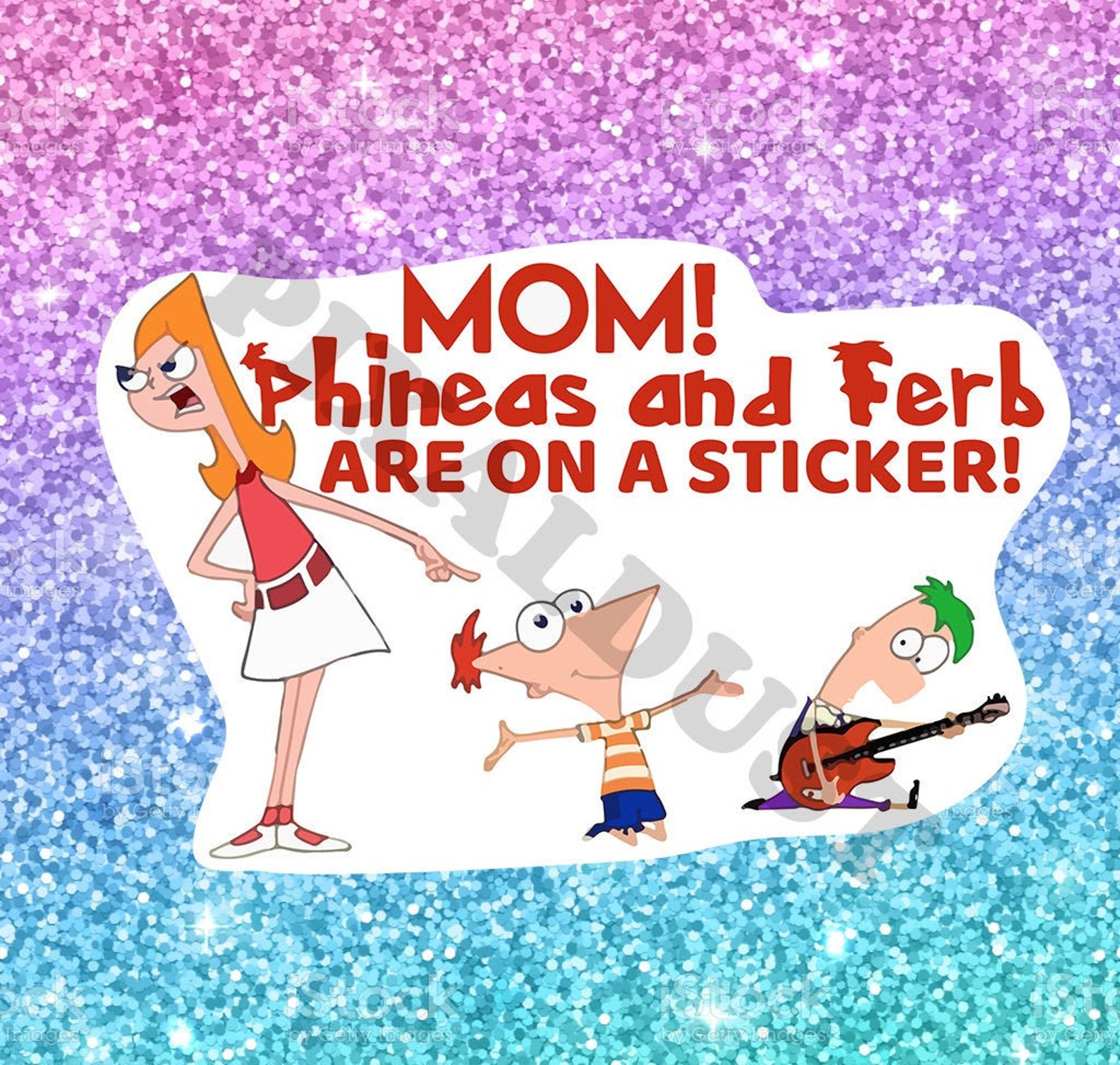 Phineas and Ferb Vinyl Sticker Laptop Decal Waterproof | Etsy