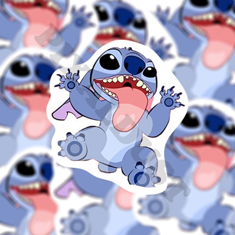 Stitch Vinyl Sticker Waterproof Decal Laptop Decal | Etsy