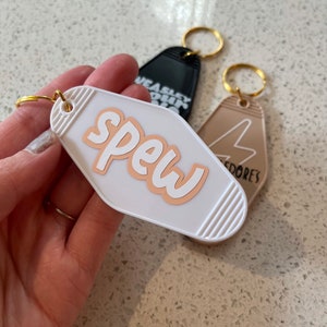 Subtle Fandom Motel Keychain | Fun Keychain | Cool Keyring | Retro ...