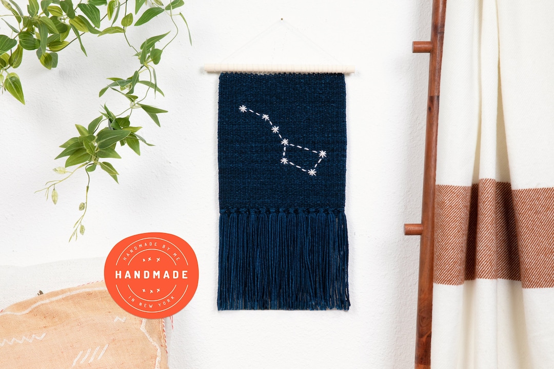 Big Dipper Woven Wall Hanging, Constellation Star Tapestry Decor, Boho ...