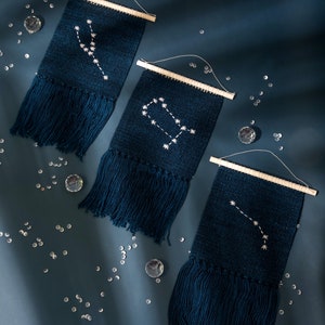 Taurus Zodiac Woven Wall Hanging, Constellation Star Tapestry Decor ...