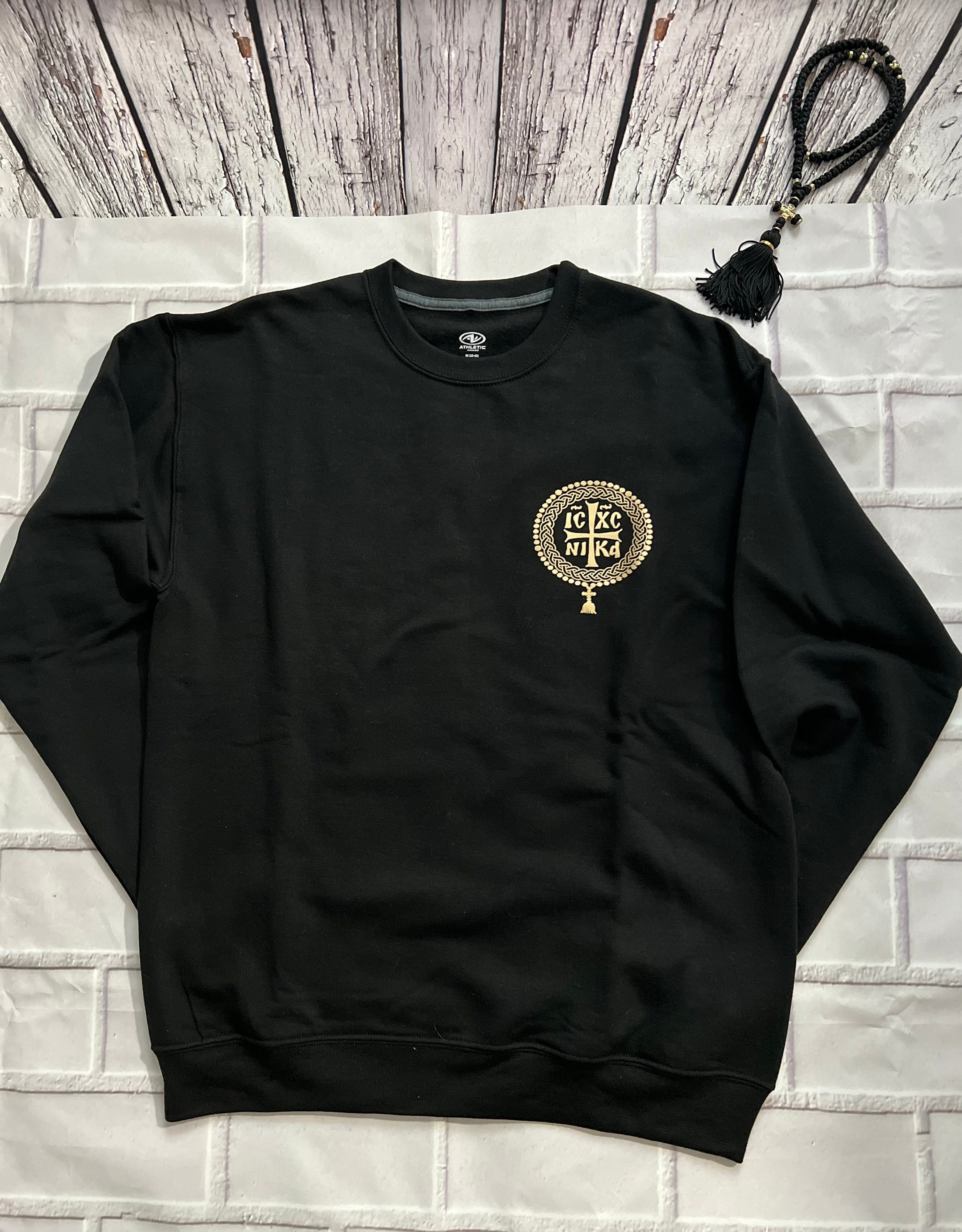 Greek Orthodox Christian Gold Cross IC XC Sweatshirt - Etsy