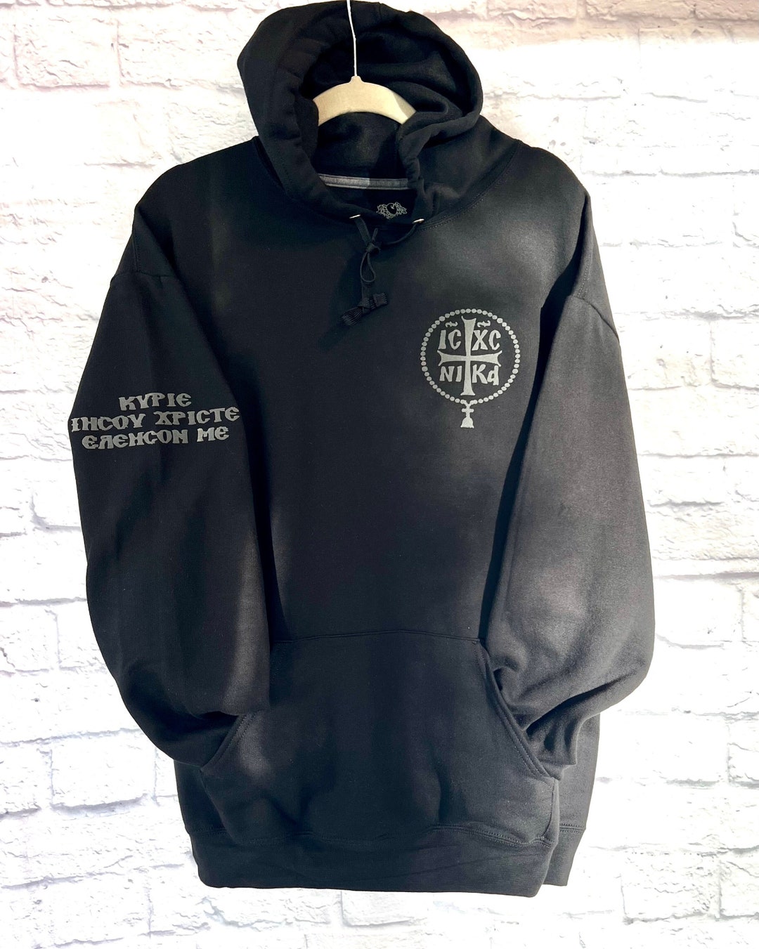 Greek Orthodox Christian ICXC Cross With Double Headed Eagle Hoodie - Etsy