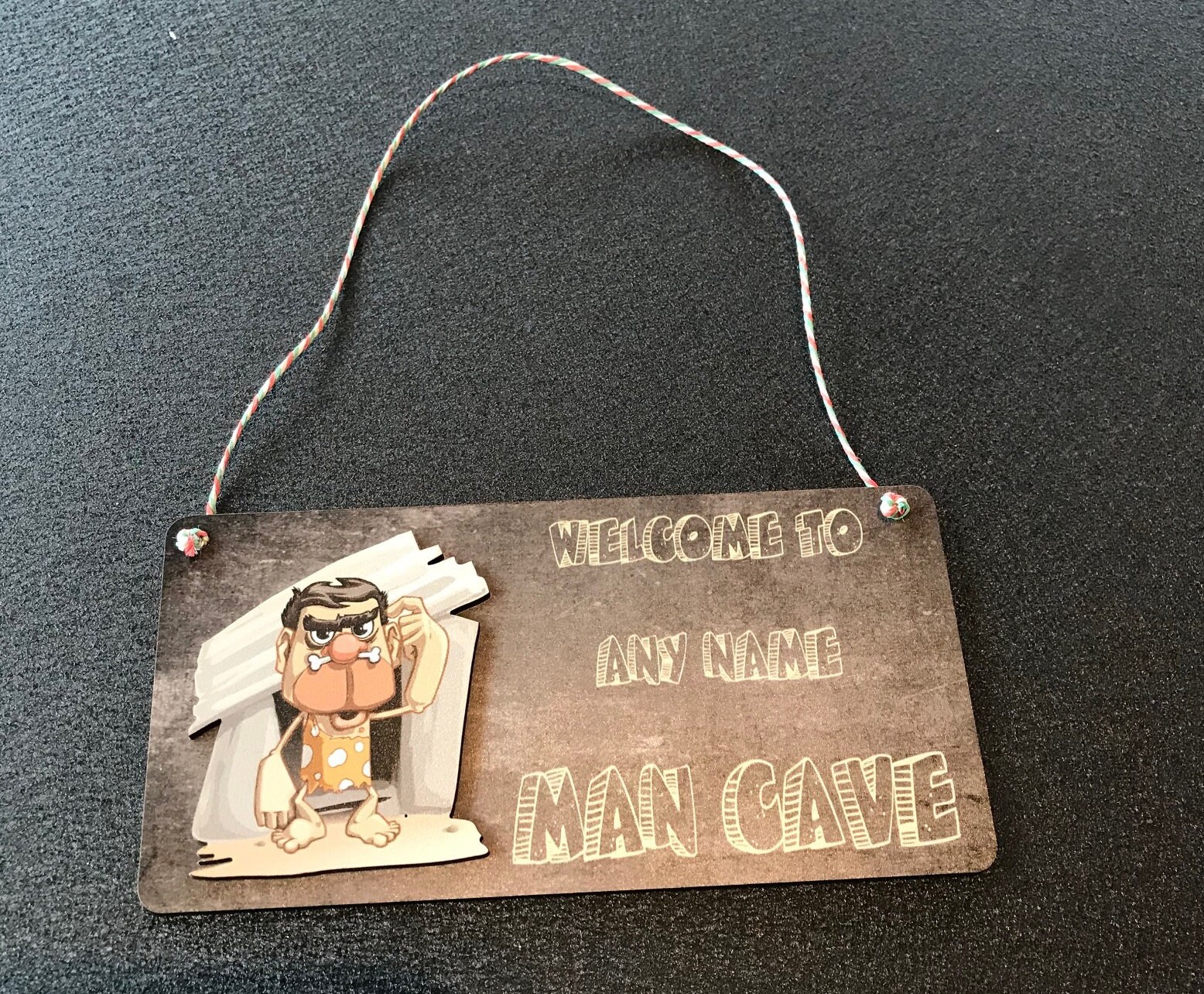 Personalised Any Name Man Cave 3D Cut Out Caveman With Cave | Etsy