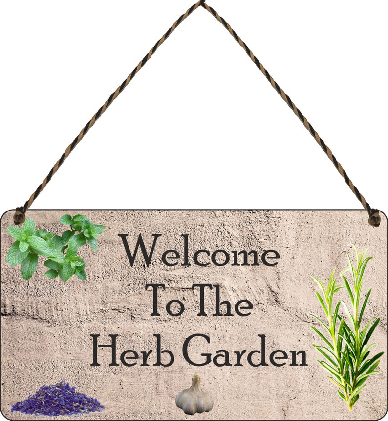Welcome to the Herb Garden Herbs Sign Garden Sign Rustic - Etsy