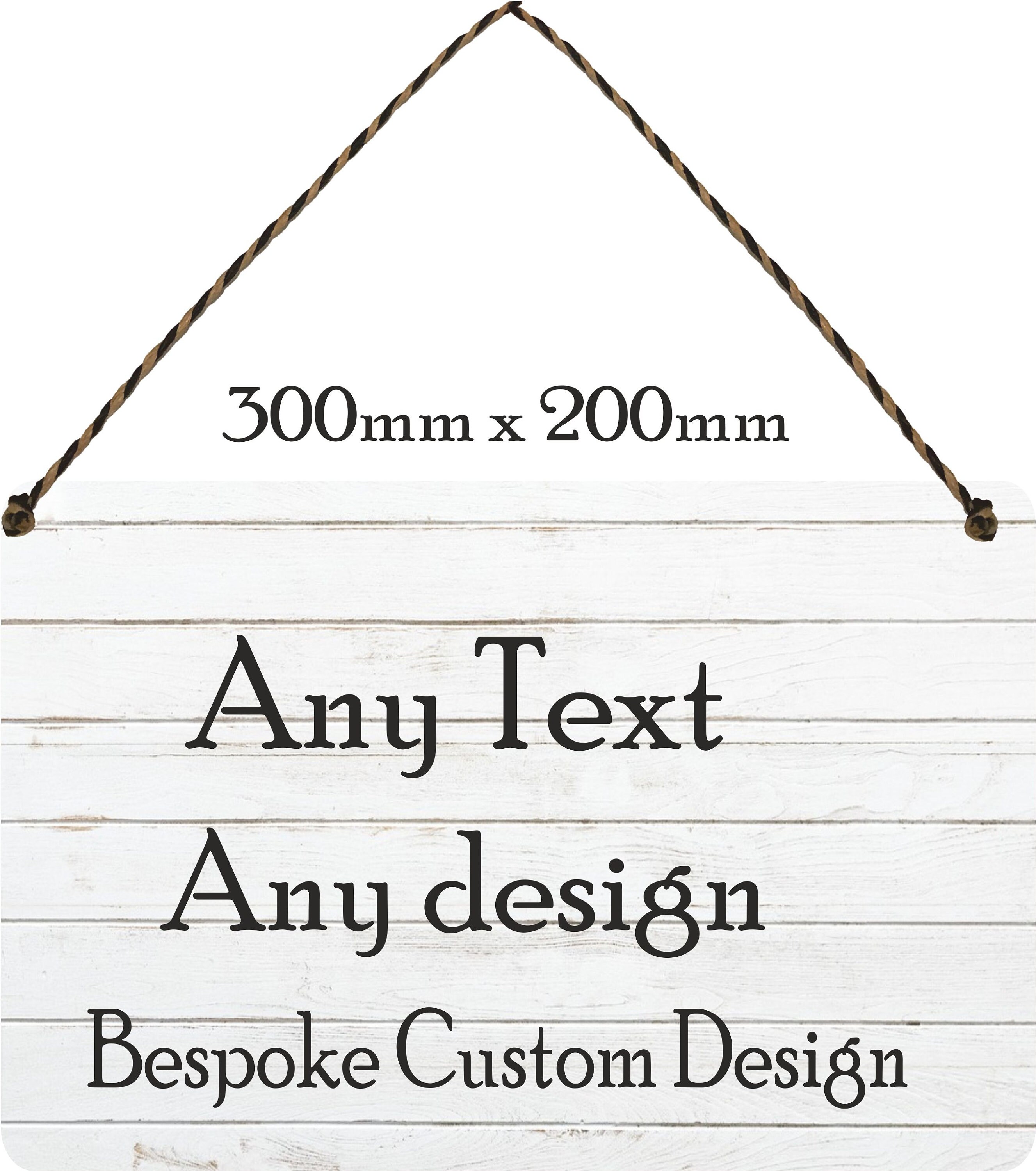 Personalised Hanging Sign Custom Made Your Words Any Message | Etsy