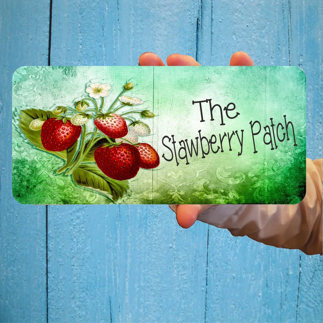 The Strawberry Patch Sign Pick Your Own Strawberries Hanging - Etsy